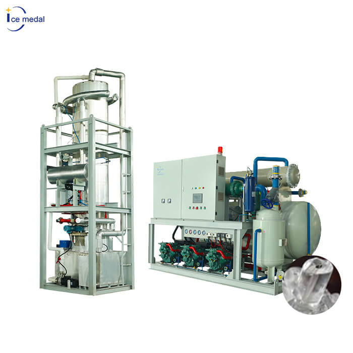 Mesin Pembuat Ais Kristal Tiub Berkapasiti Tinggi Penjimatan Tenaga Ais ...